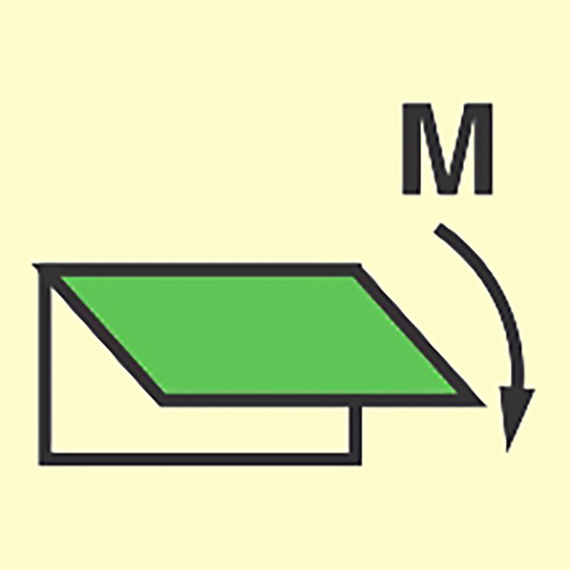 IRE CONT SYMBOL, 150 x 150 MM, CLOS'G DEVICE FOR MACH'N SPACE VENT INL ...