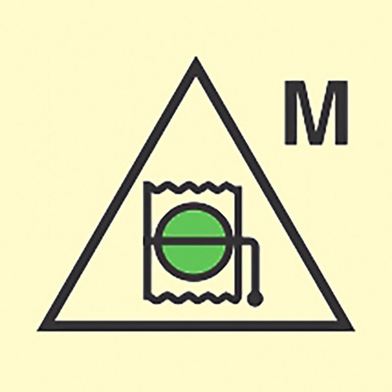FIRE CONT SYMBOL, 150 x 150 MM, RMT. CONT'L FOR FIRE DAMPER FOR MACH'N ...