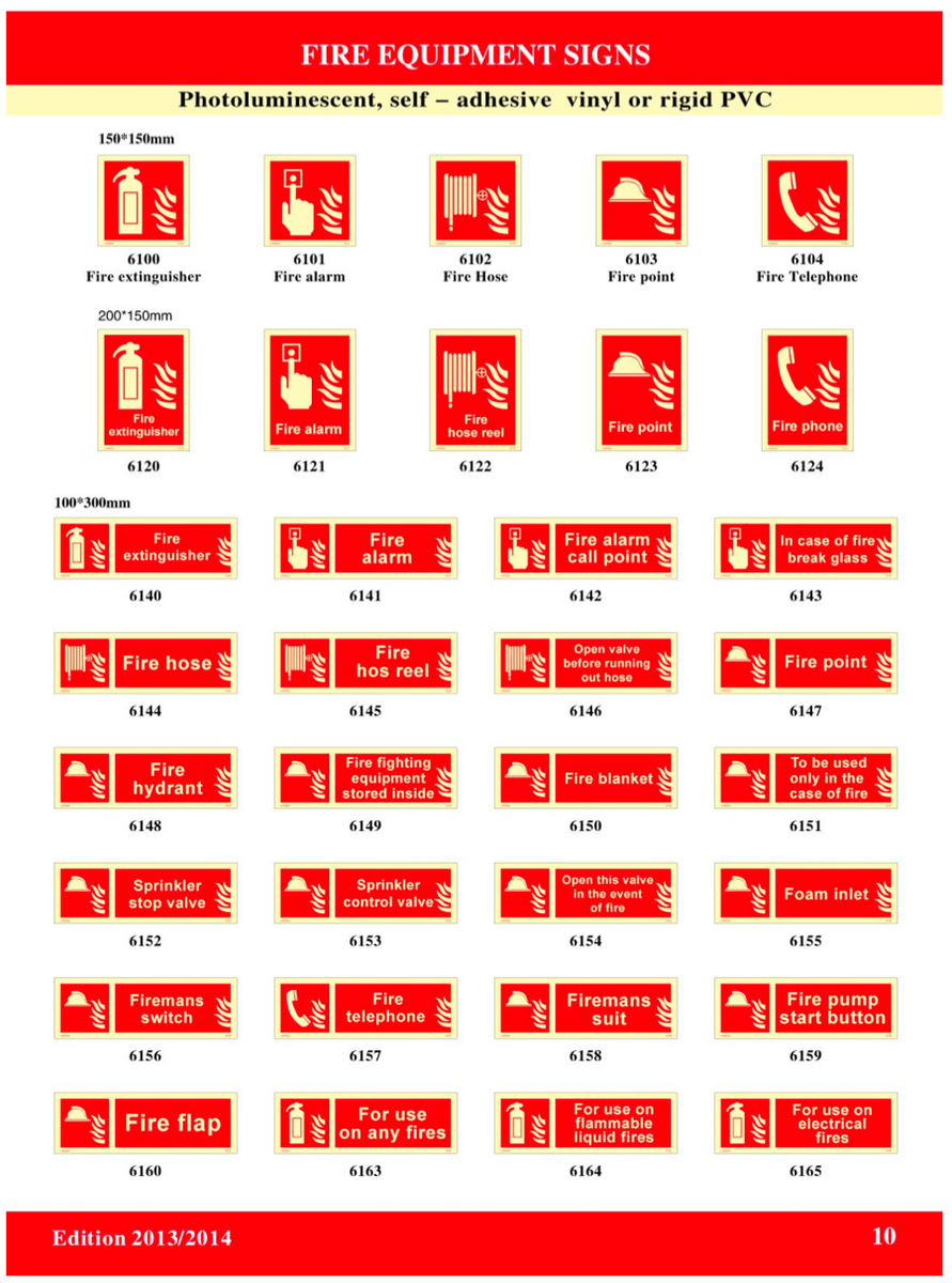 FIRE EQUIPMENTS SIGNS (SIZE 150*150mm) – บริษัท เดอะ ทัสค์ คอร์เปอ ...