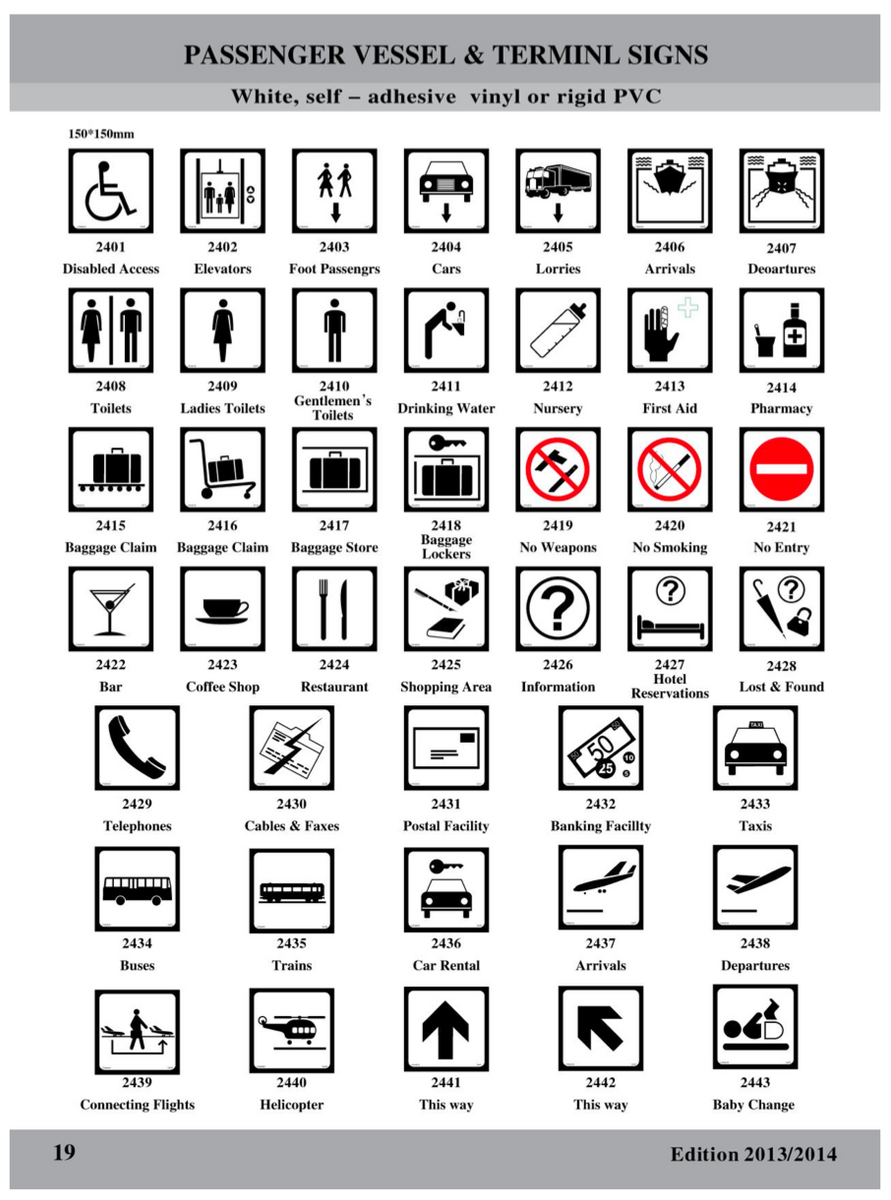 PASSENGER VESSEL & TERMINAL SIGNS – บริษัท เดอะ ทัสค์ คอร์เปอเรชั่น จำกัด